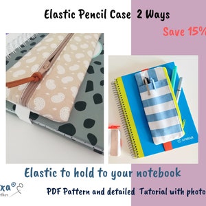 PDF Sewing Pattern Bundle Notebook Elastic Pencil Case - Etsy
