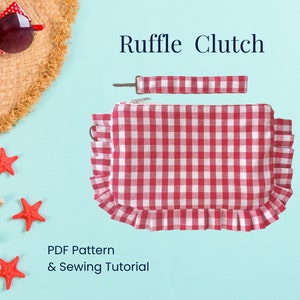 Ruffle Bag Sewing Tutorial With Photo, Clutch Purse Pattern, Zipper ...