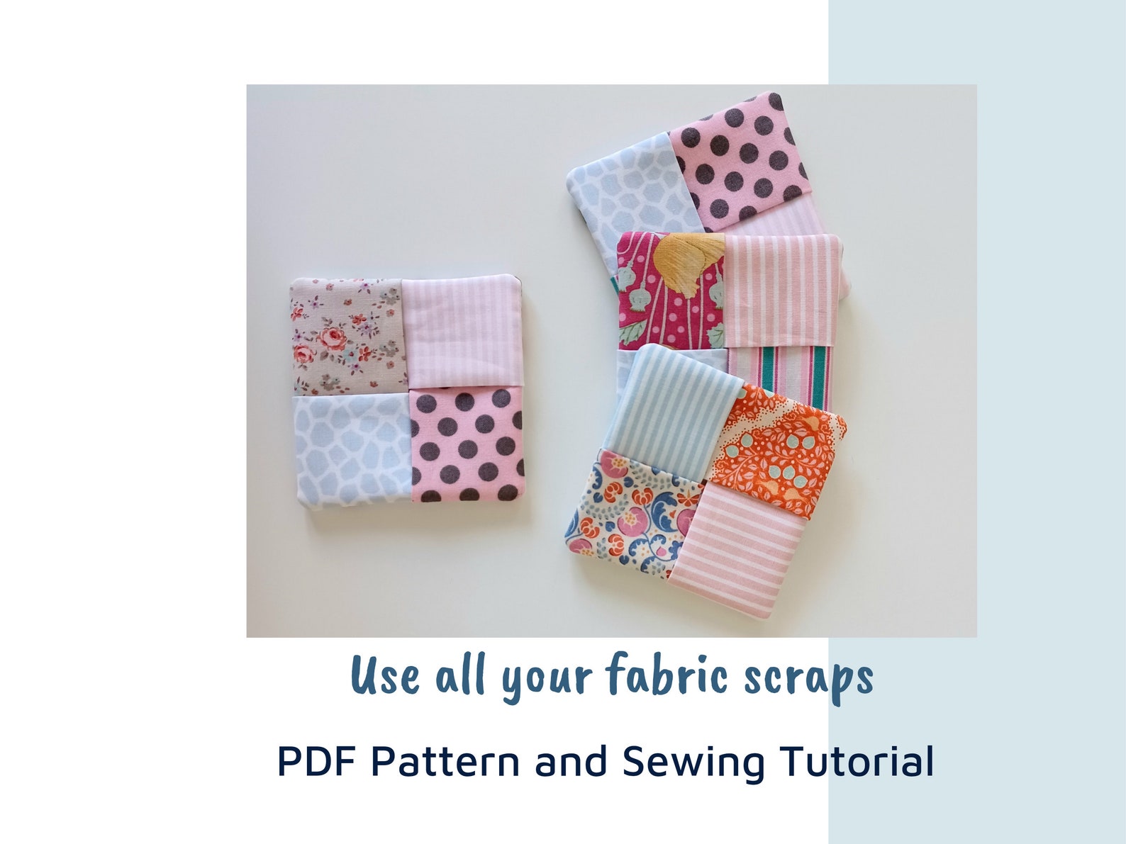 Fabric Coaster Pattern Mug Rug Coaster Sewing Pattern PDF/ - Etsy