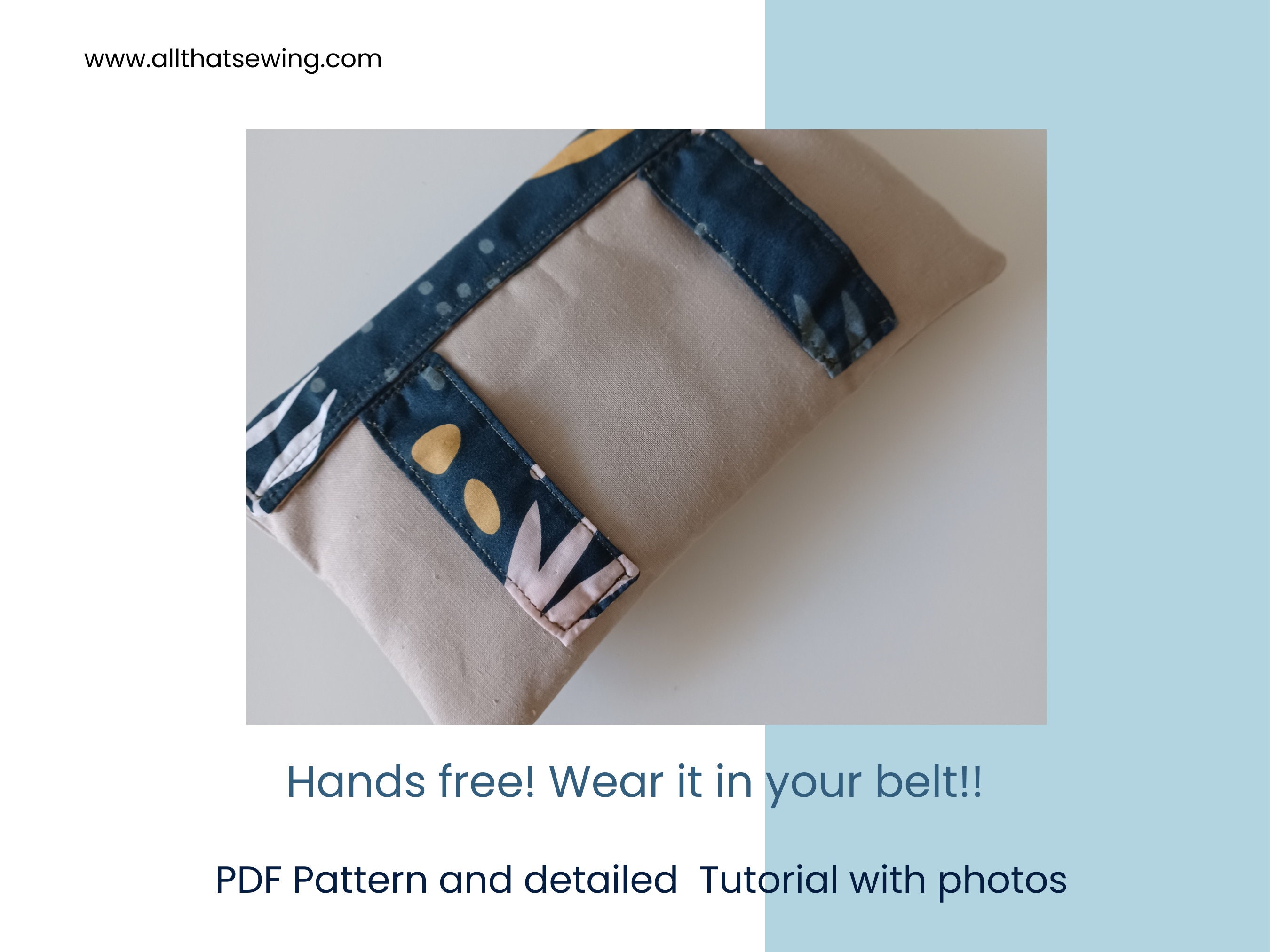 Belt Bag Sewing Pattern, Belt Pouch, Festival Bag Pattern, Small Waist ...