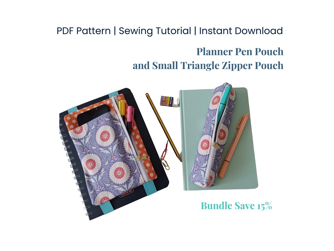 Elastic Pencil Case Pattern, Planner Pouch, Pencil Case Pattern ...
