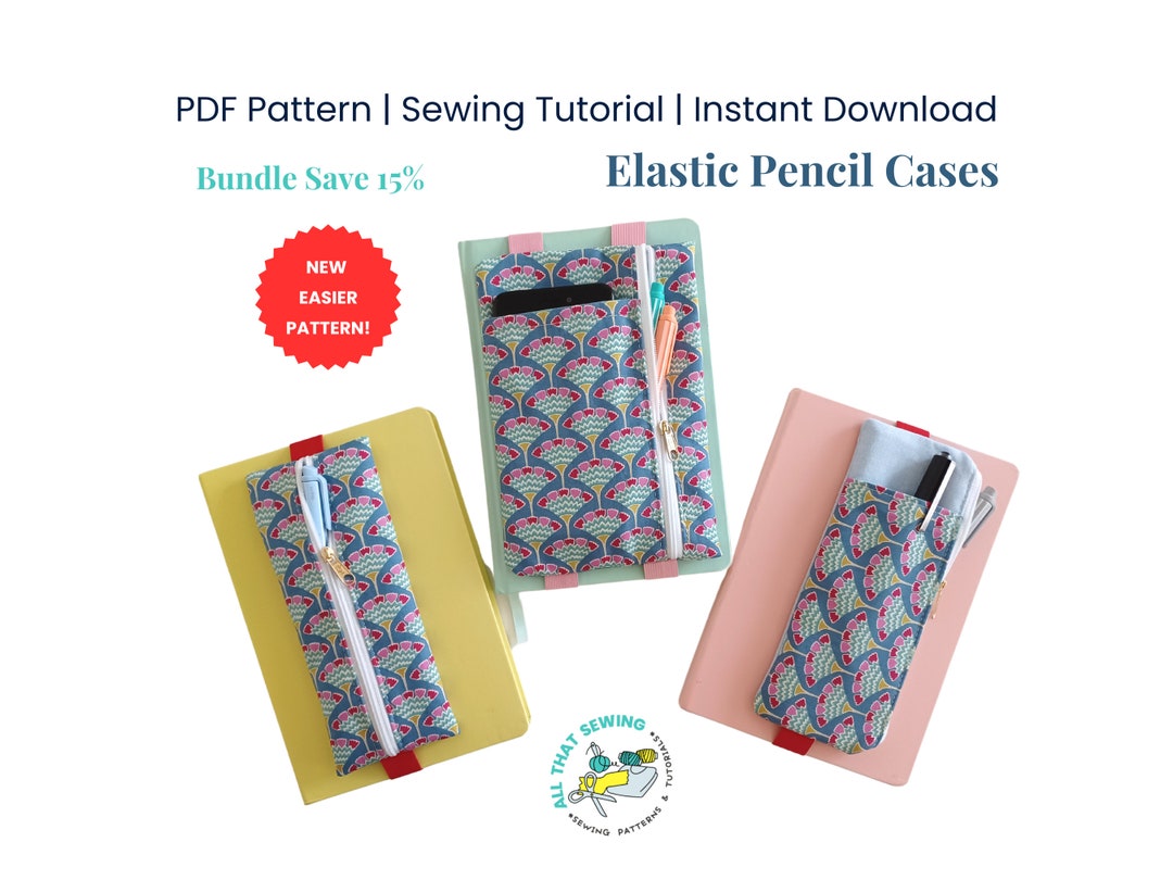 Elastic Pencil Case, Pen Sleeve Pattern, Planner Pouch, Elastic Pen ...