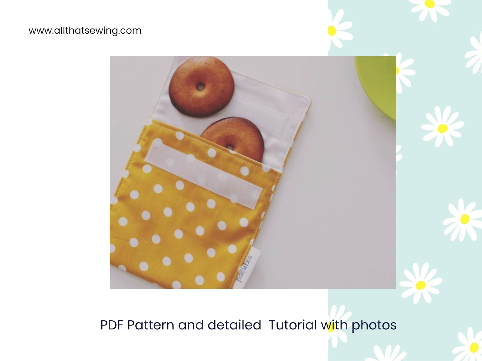 School Lunch Bag, Sandwich Bag Pattern, Reusable Sandwich Bag Set ...
