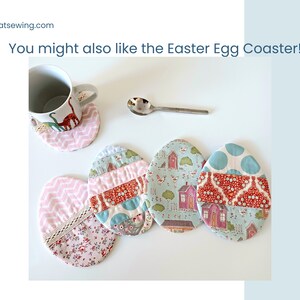 Fabric Coaster Pattern - Mug Rug Coaster Sewing Pattern PDF/ Quick Sew ...