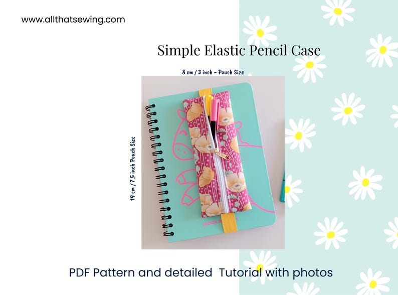 PDF Sewing Pattern Bundle, Notebook Elastic Pencil Case, Agenda Pen ...