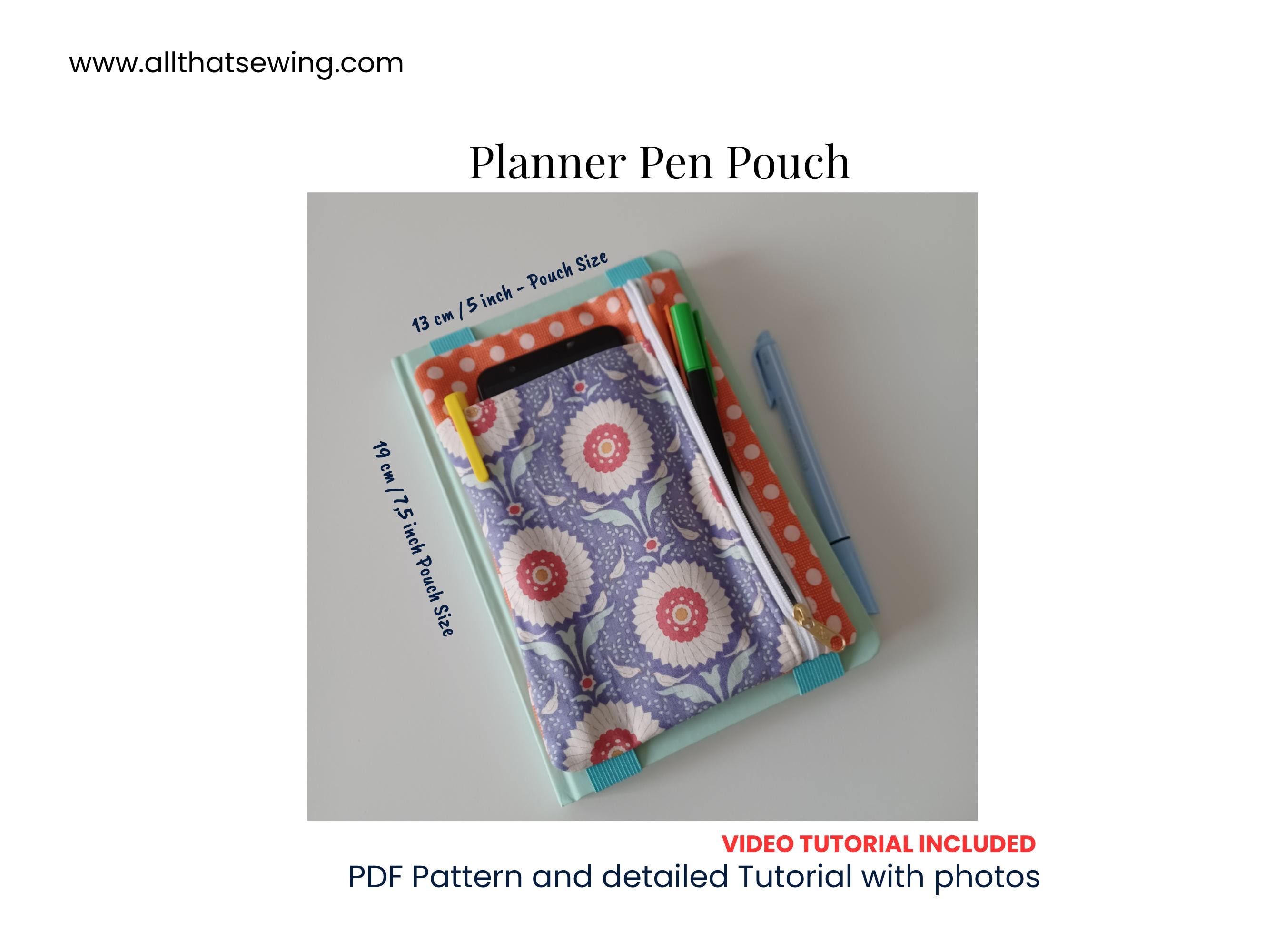 Elastic Pencil Case, Pen Sleeve Pattern, Planner Pouch, Elastic Pen ...