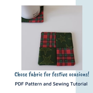 Fabric Coaster Pattern Mug Rug Coaster Sewing Pattern PDF/ - Etsy