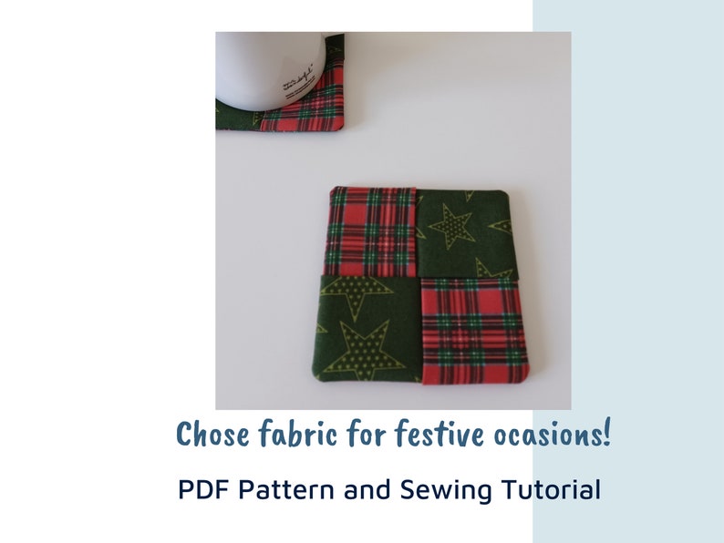 Fabric Coaster Pattern Mug Rug Coaster Sewing Pattern PDF/ - Etsy