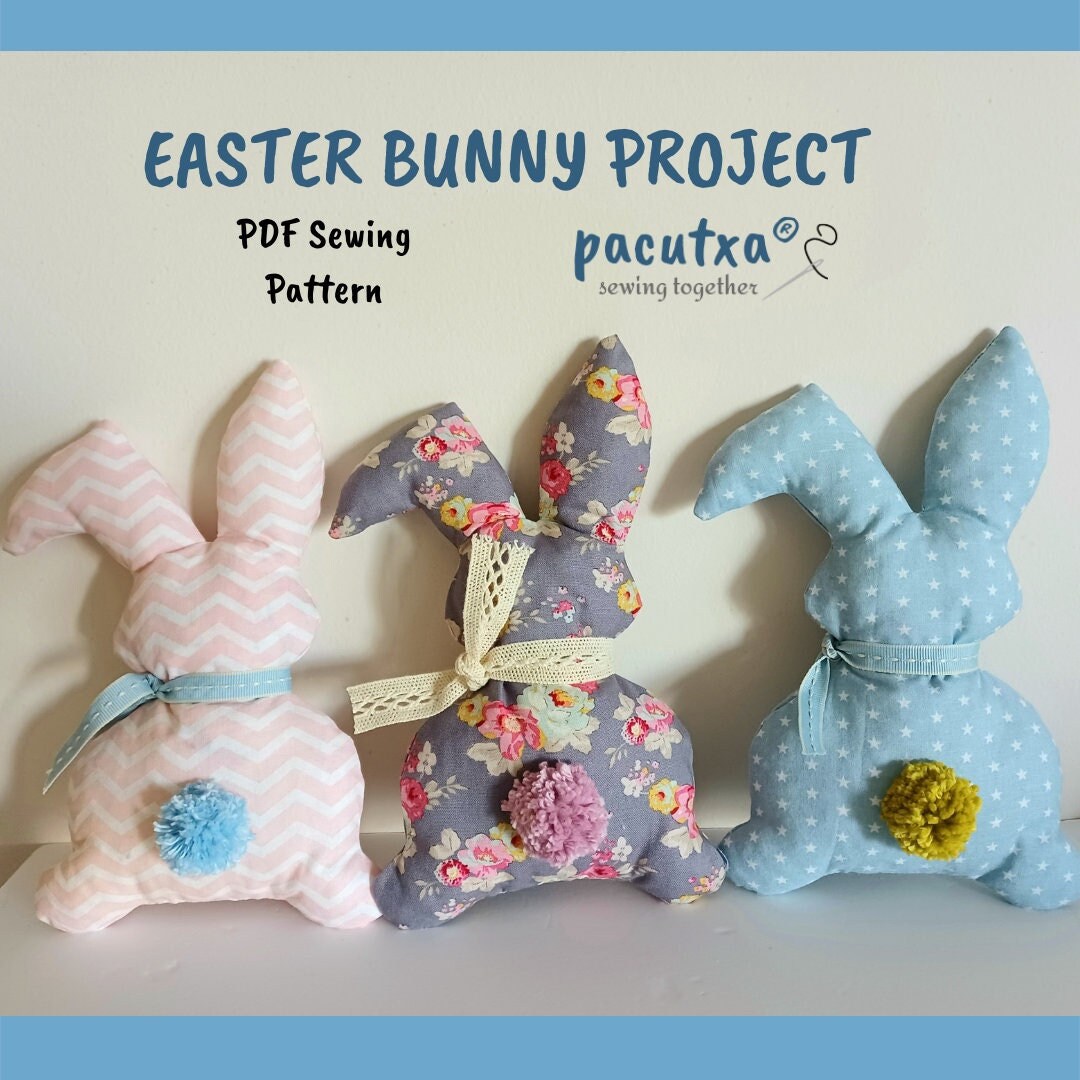 Easter Bunny Sewing Pattern Stuffed Rabbit Pattern Easter - Etsy