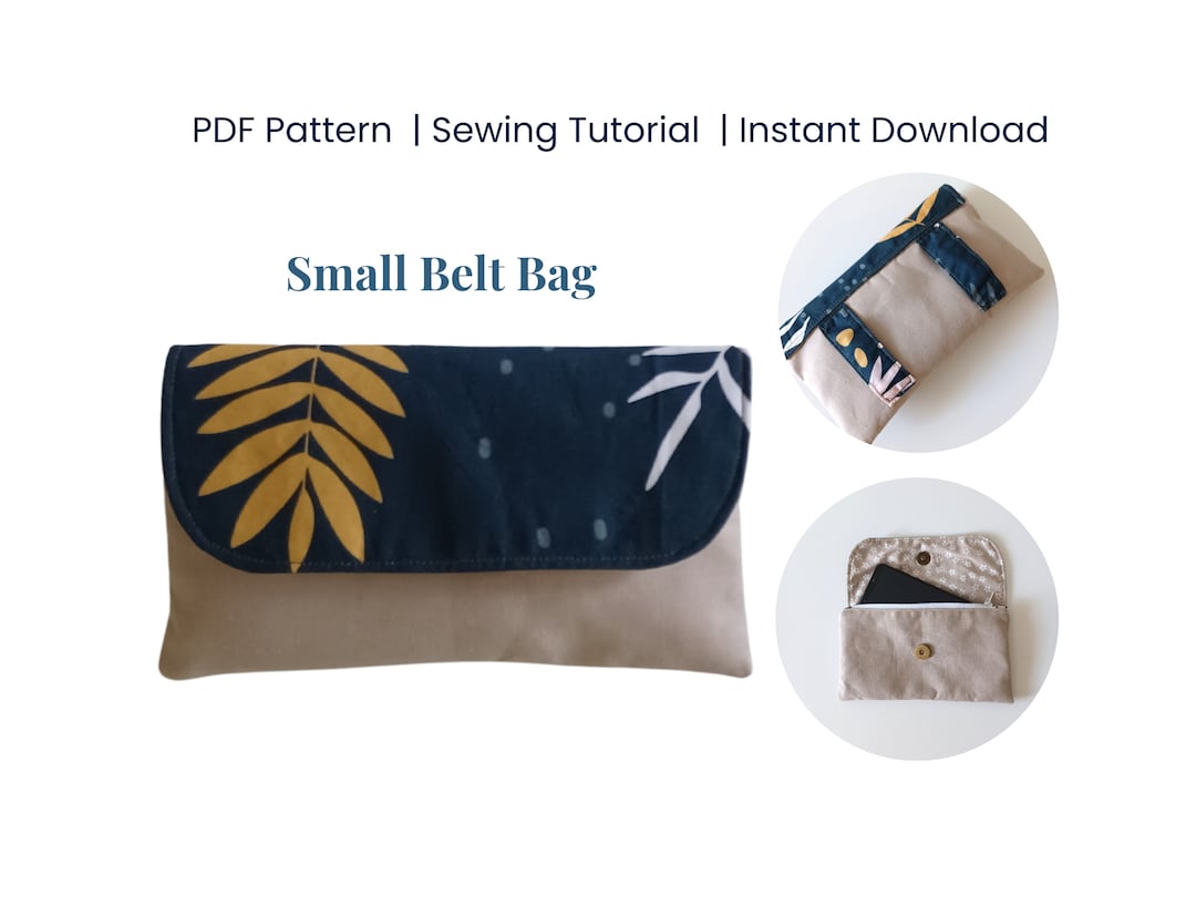 Belt Bag Sewing Pattern, Belt Pouch, Festival Bag Pattern, Small Waist ...