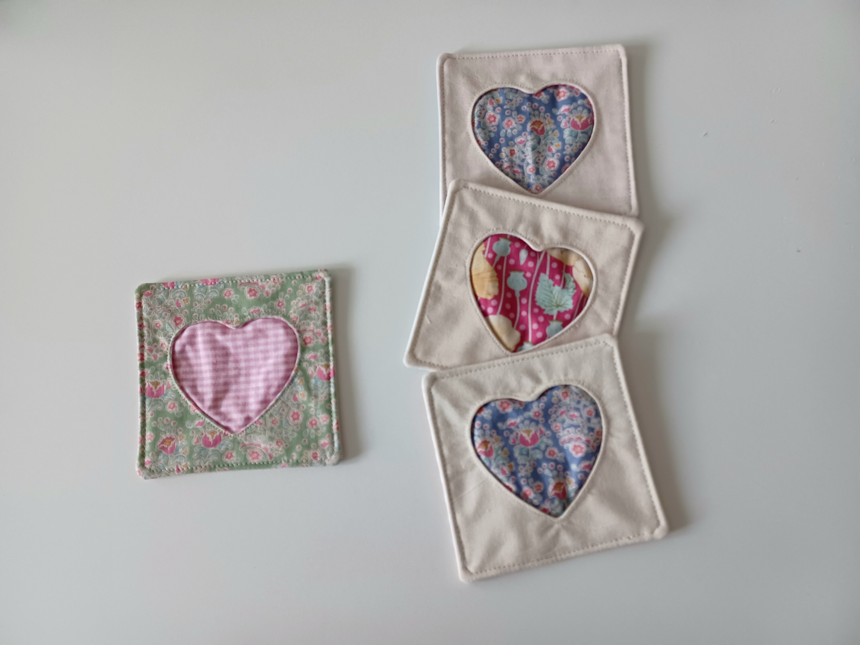 Heart Mug Rug Pattern Fabric Coaster Pattern Tea Coaster - Etsy