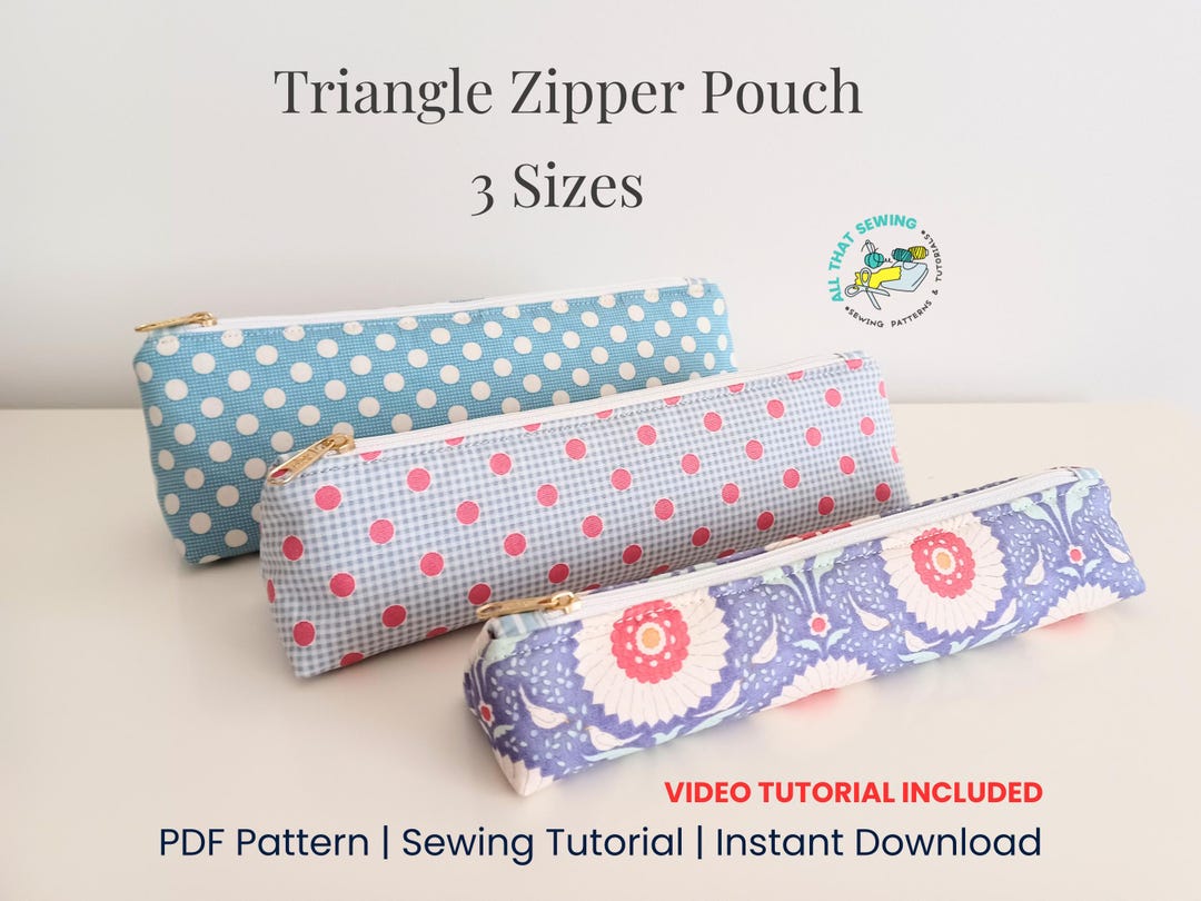 Pencil Case Pattern, Pencil Pouch, Zipper Pouch Pattern, Pencil Case ...