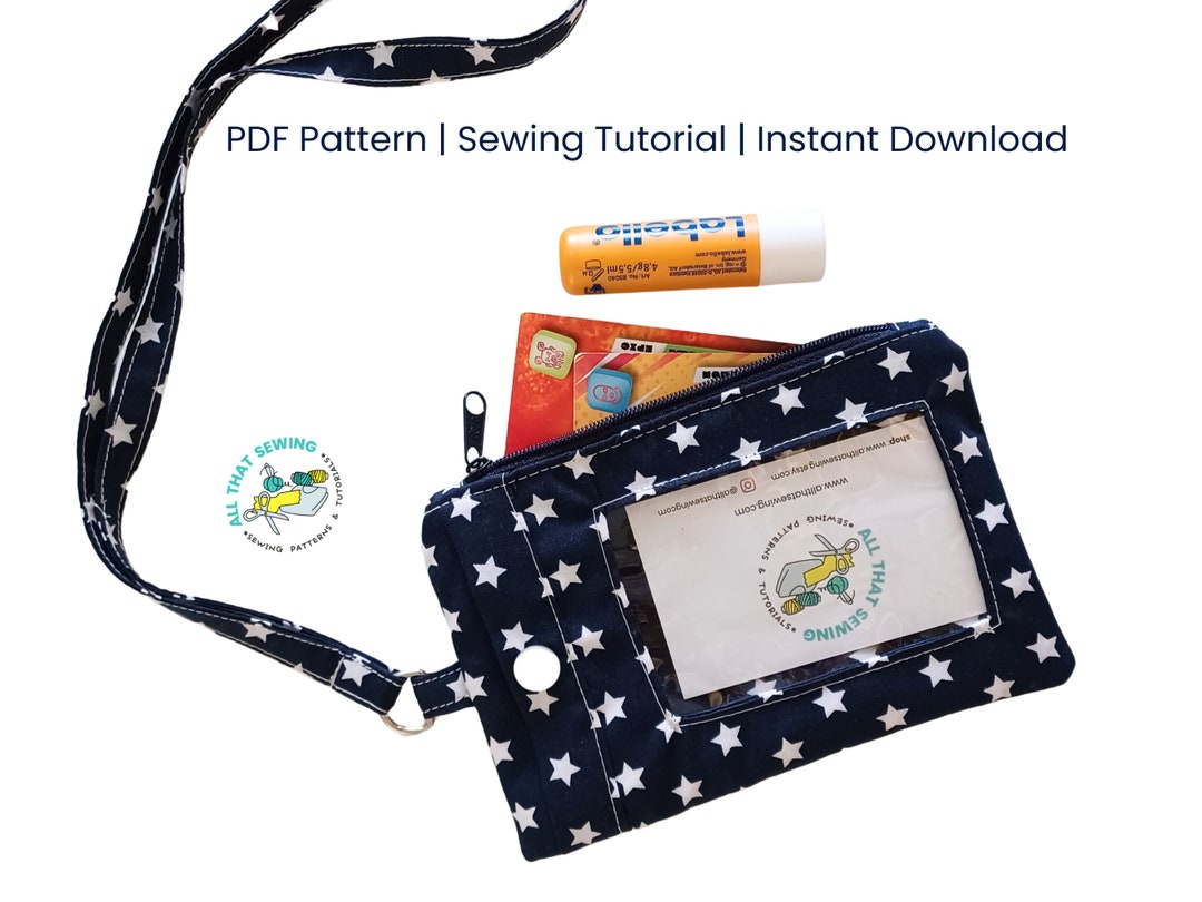 ID Wallet Lanyard Pattern, Lanyard and Badge Holder Pattern, Lanyard ID ...