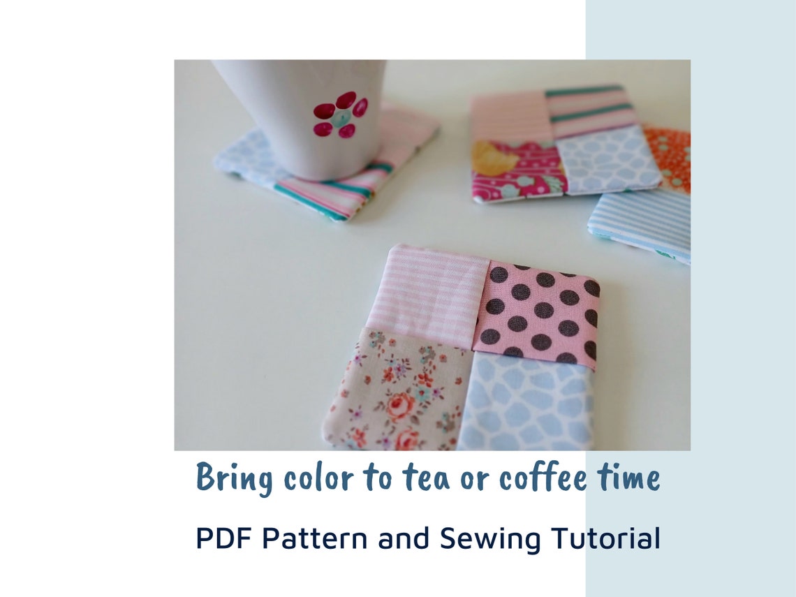Fabric Coaster Pattern Mug Rug Coaster Sewing Pattern PDF/ - Etsy