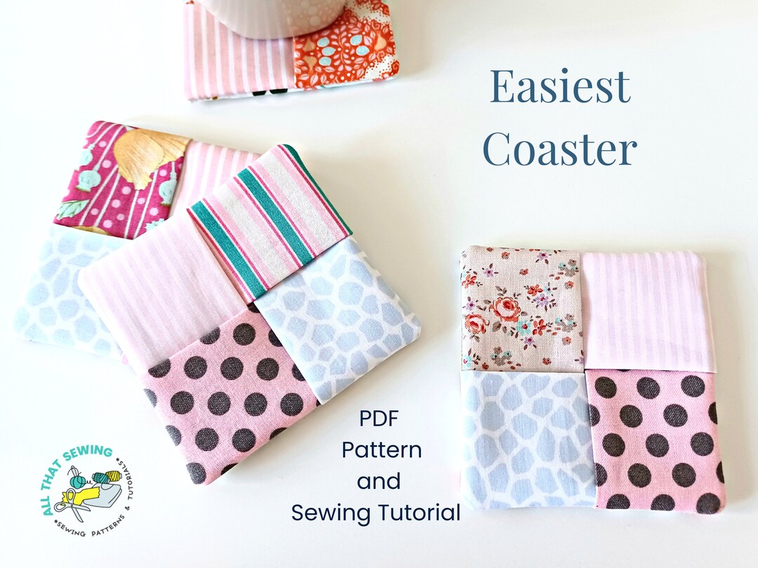 Fabric Coaster Pattern Mug Rug Coaster Sewing Pattern PDF/ - Etsy