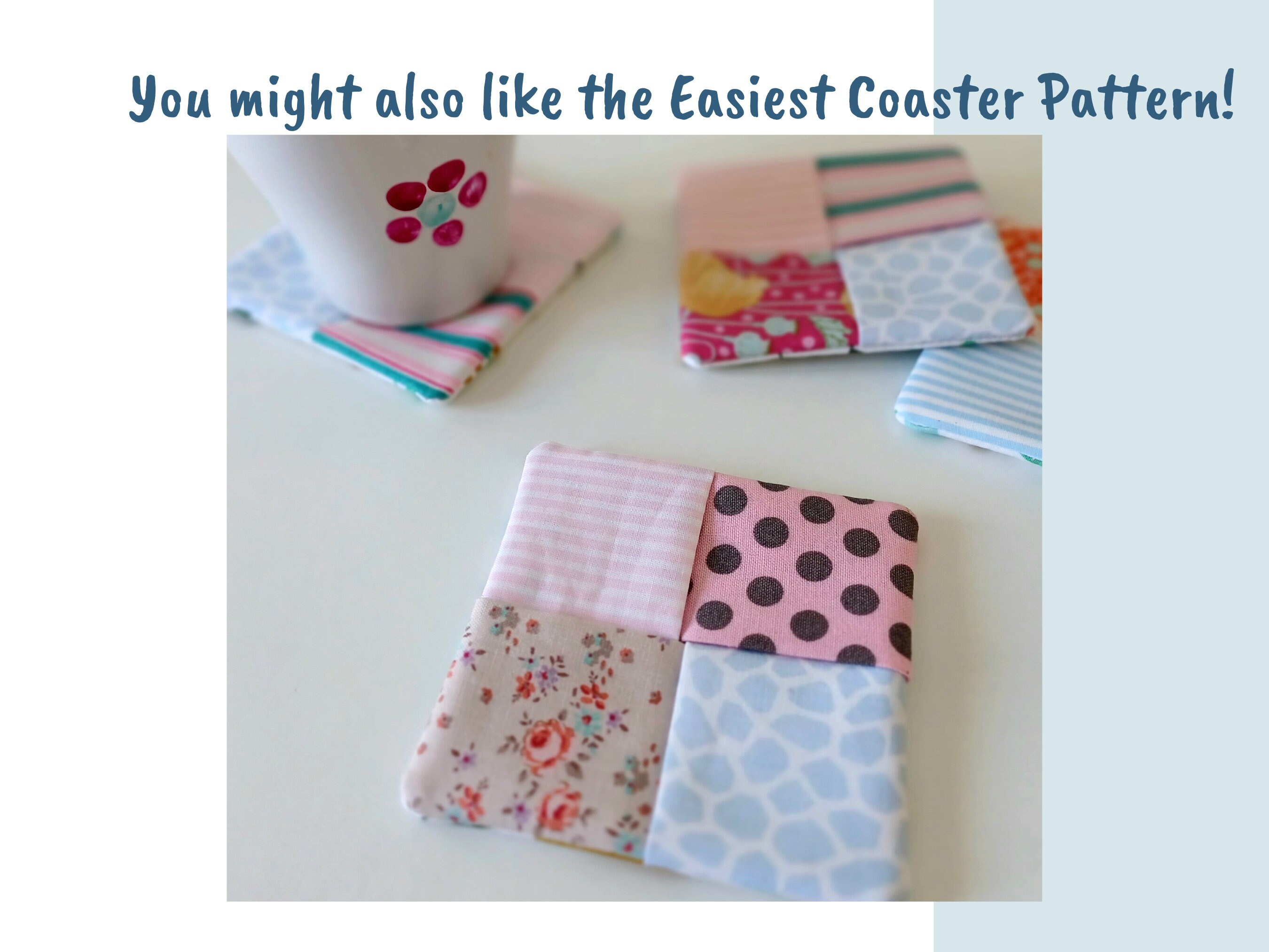 Heart Mug Rug Pattern Fabric Coaster Pattern Tea Coaster - Etsy