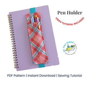 Bookmark Pen Holder Pattern, Notebook Pen Sleeve Tutorial, A5 Pen ...