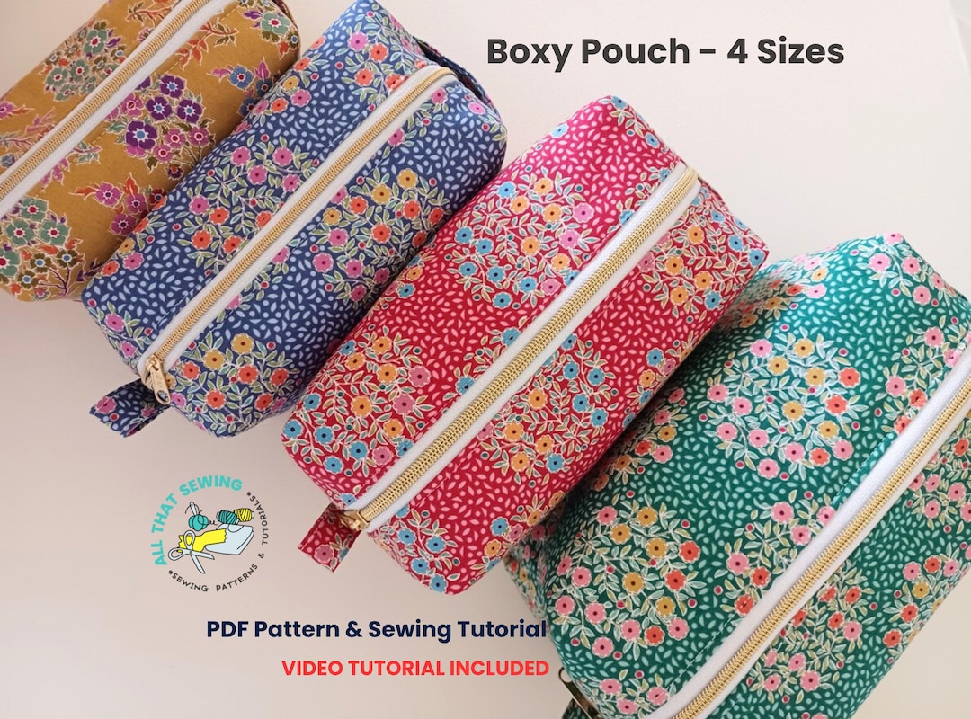 Boxy Bag Sewing Pattern for Beginner, Boxy Pouch Bag Sewing Pattern - Etsy