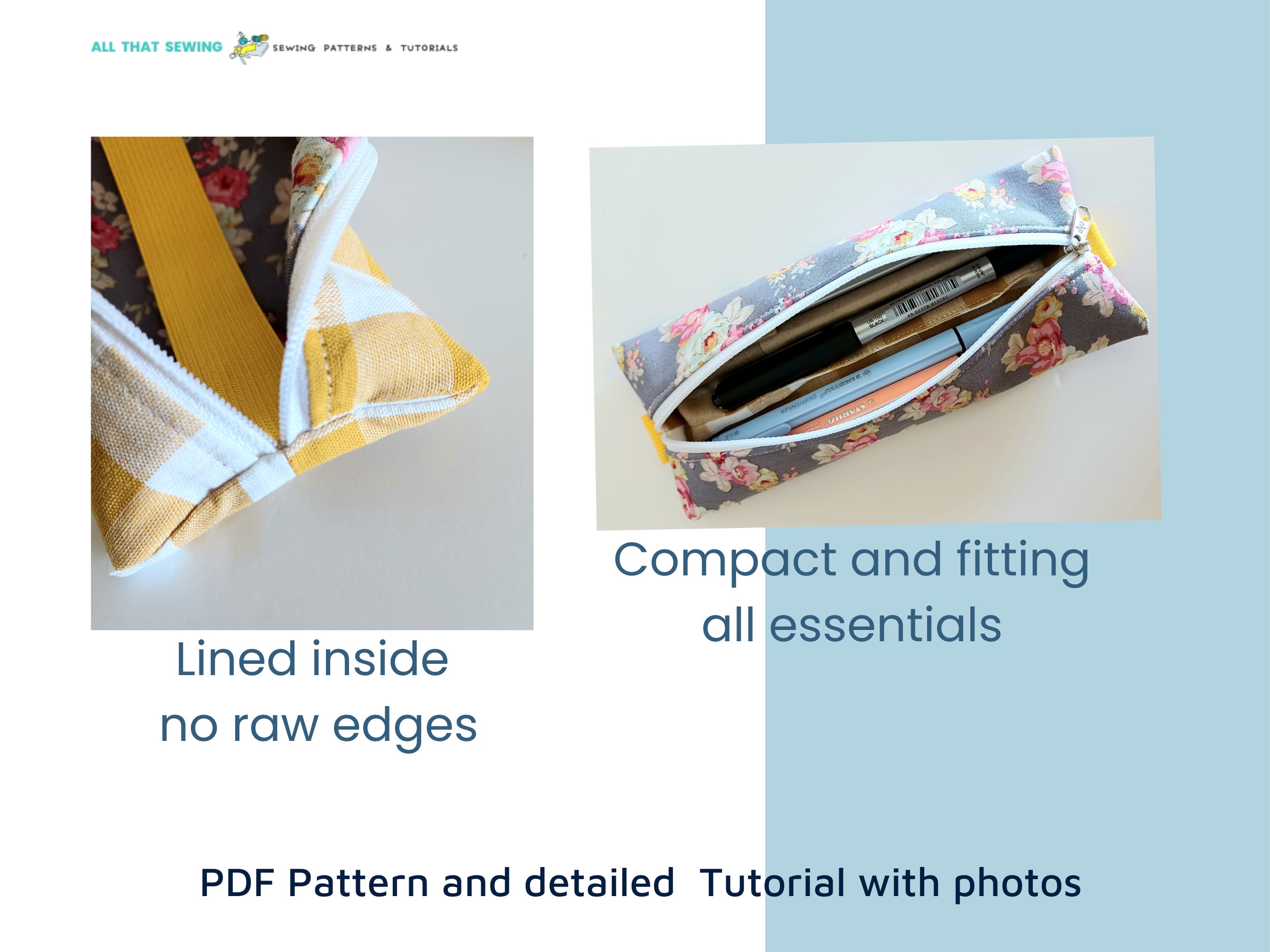Pen Sleeve Pattern, Journal Pen Pouch, Pencil Sleeve Pattern, Elastic ...
