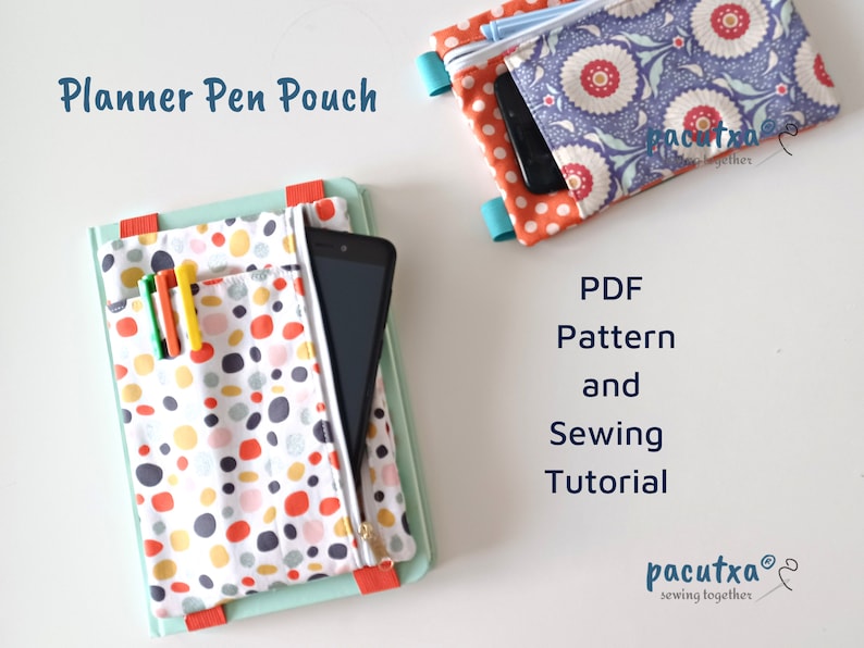 Planner Pouch Pattern Zipper Pencil Case for Book Journal - Etsy