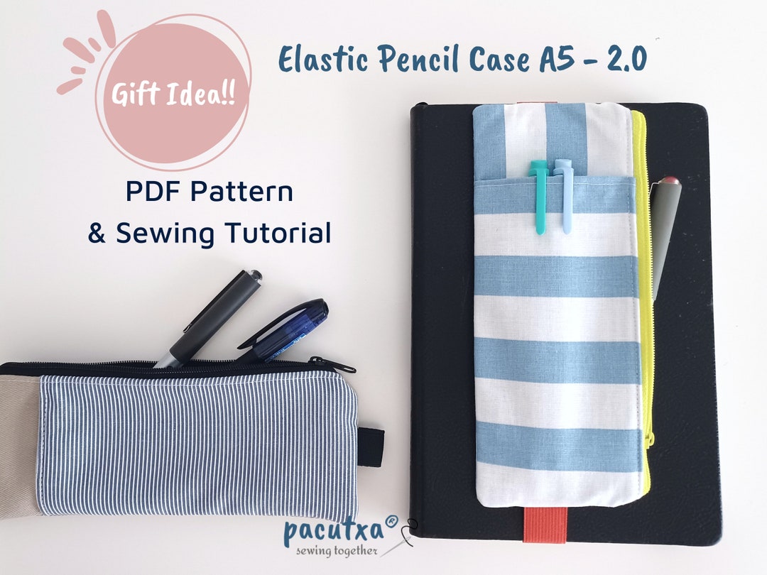 Elastic Pencil Casepattern Pen Sleeve Book Pen Holder - Etsy