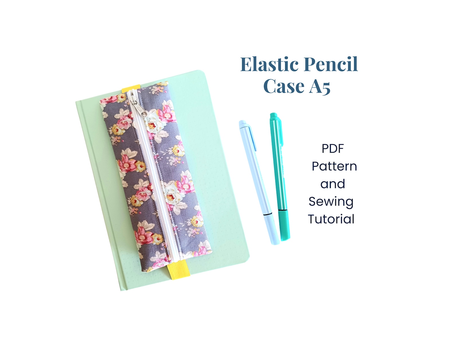 Pen Holder and Elastic Pencil Case Sewing Pattern Bundle, DIY Journal ...