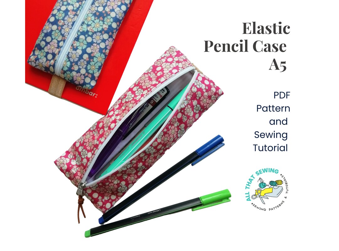 Elastic Pencil Case, Elastic Pen Pouch, Journal Pen Holder, A5 Planner ...