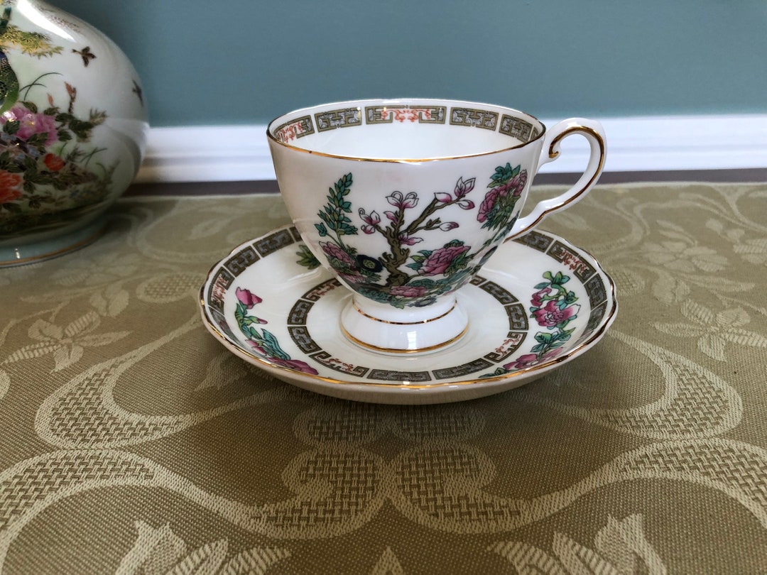 Royal Chelsea Cherry Blossom Teacup & Saucer Set, Vintage - Etsy