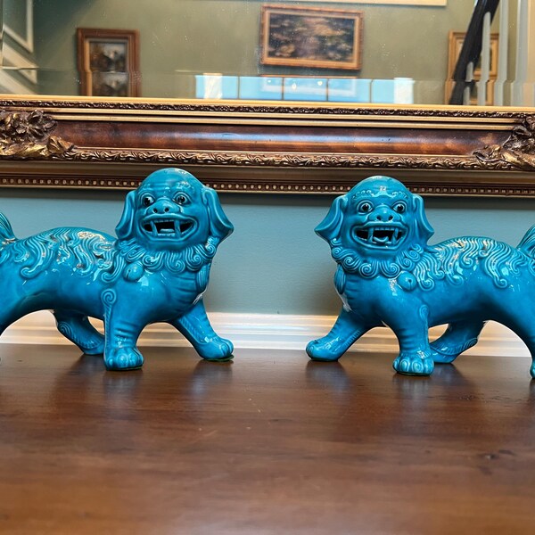 Turquoise Foo Dogs - Etsy