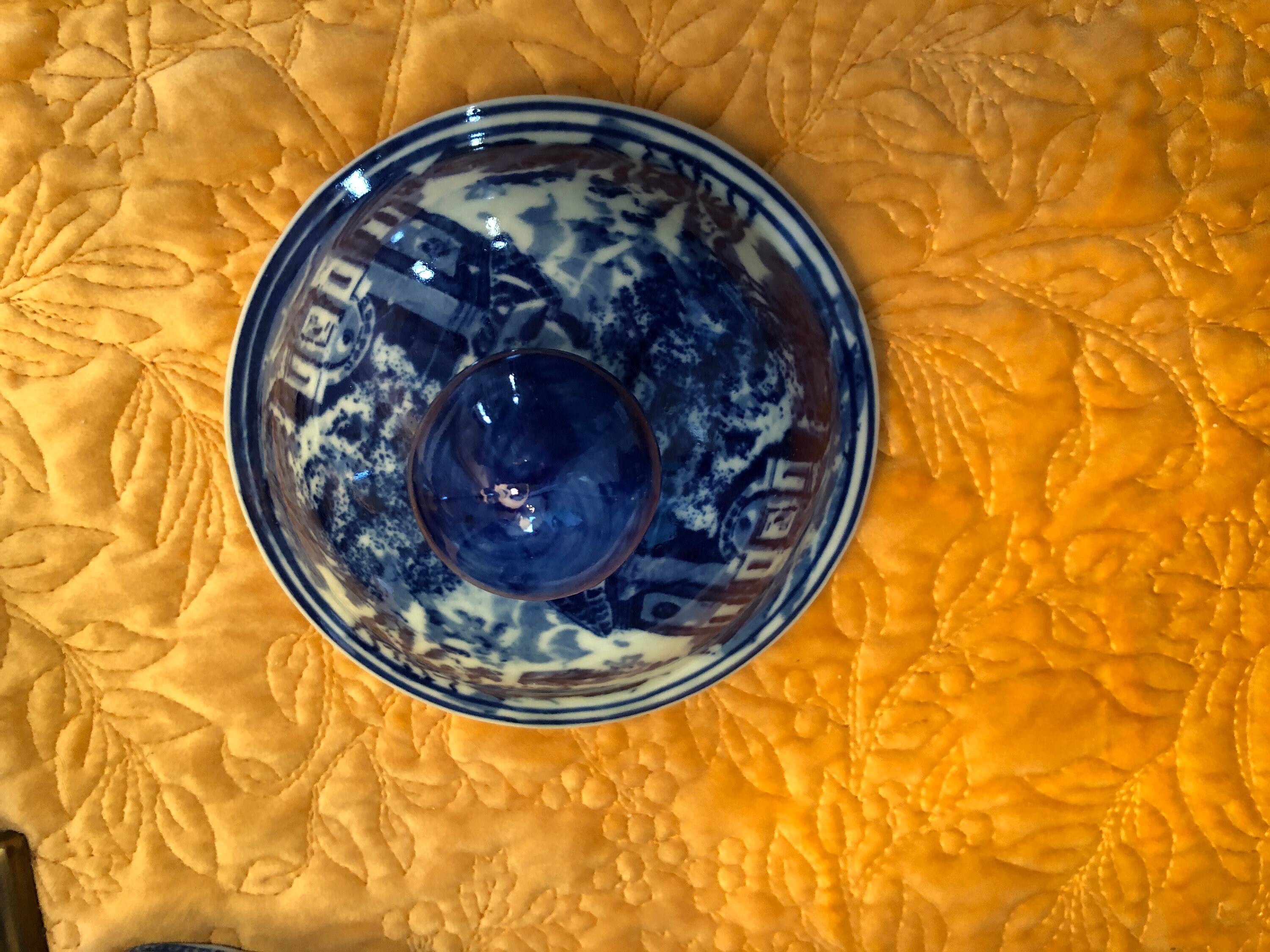 Vintage Victoria Ware Ironstone Two Handle Lidded Pot Urn, Flow Blue ...