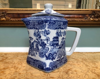 Blue Willow Teapot - Etsy