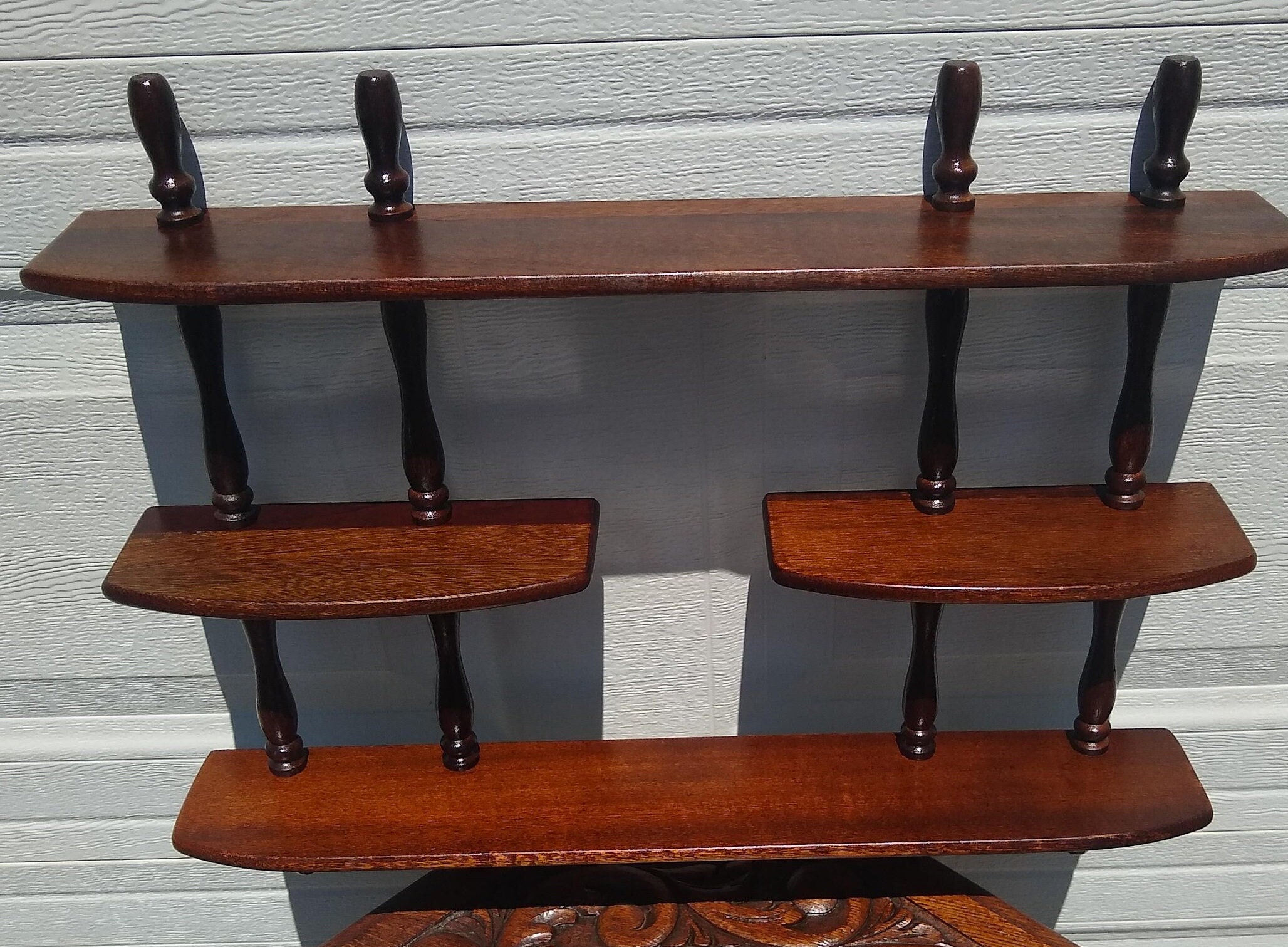 Vintage MCM Wall Shelf Curio Wood Display Shelving Wall - Etsy