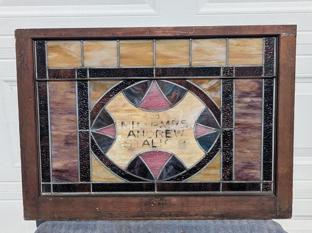 Museum Find! Gorgeous Early 1900 Stained & Leaded Glass Window ...