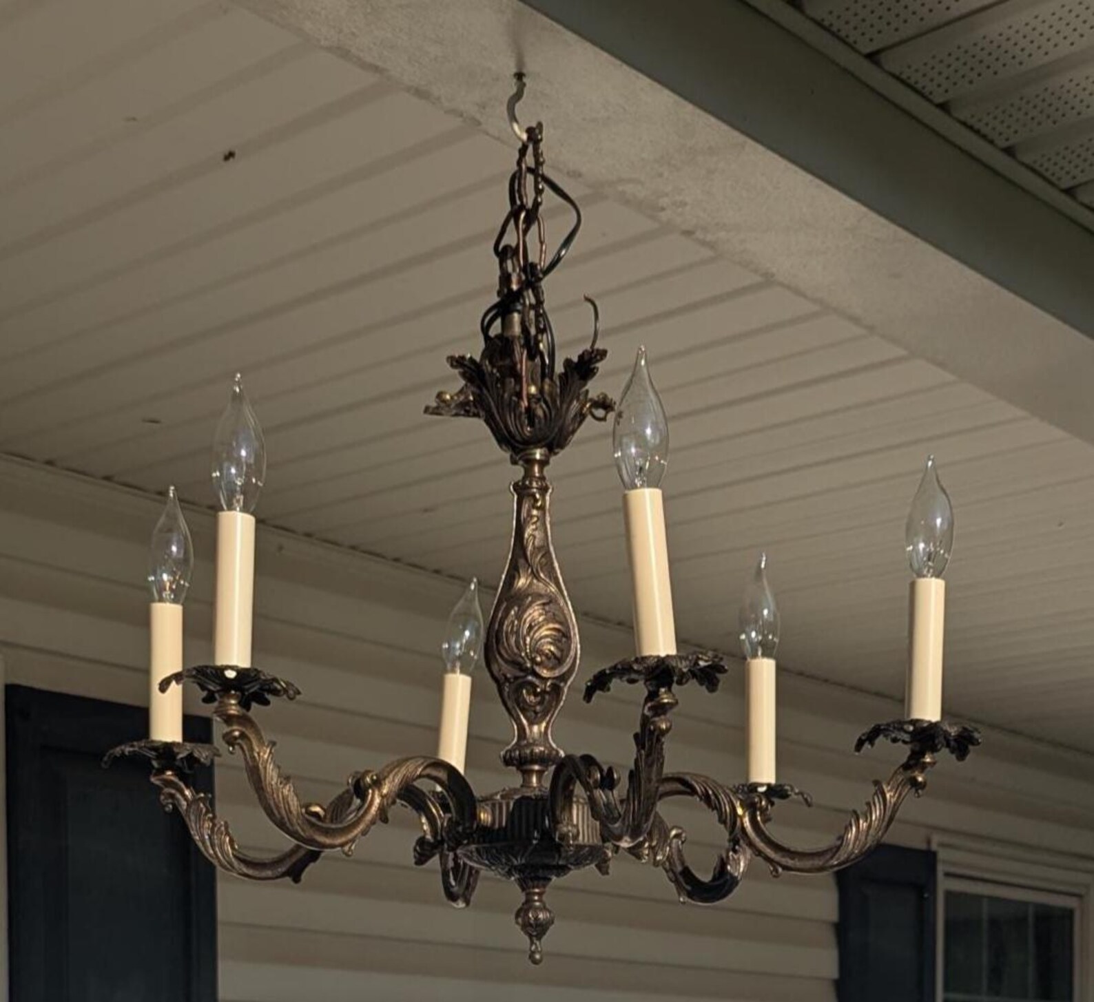 AMAZING Rare Estate Find! Stunning Bronze Hand Crafted 6 Light ...