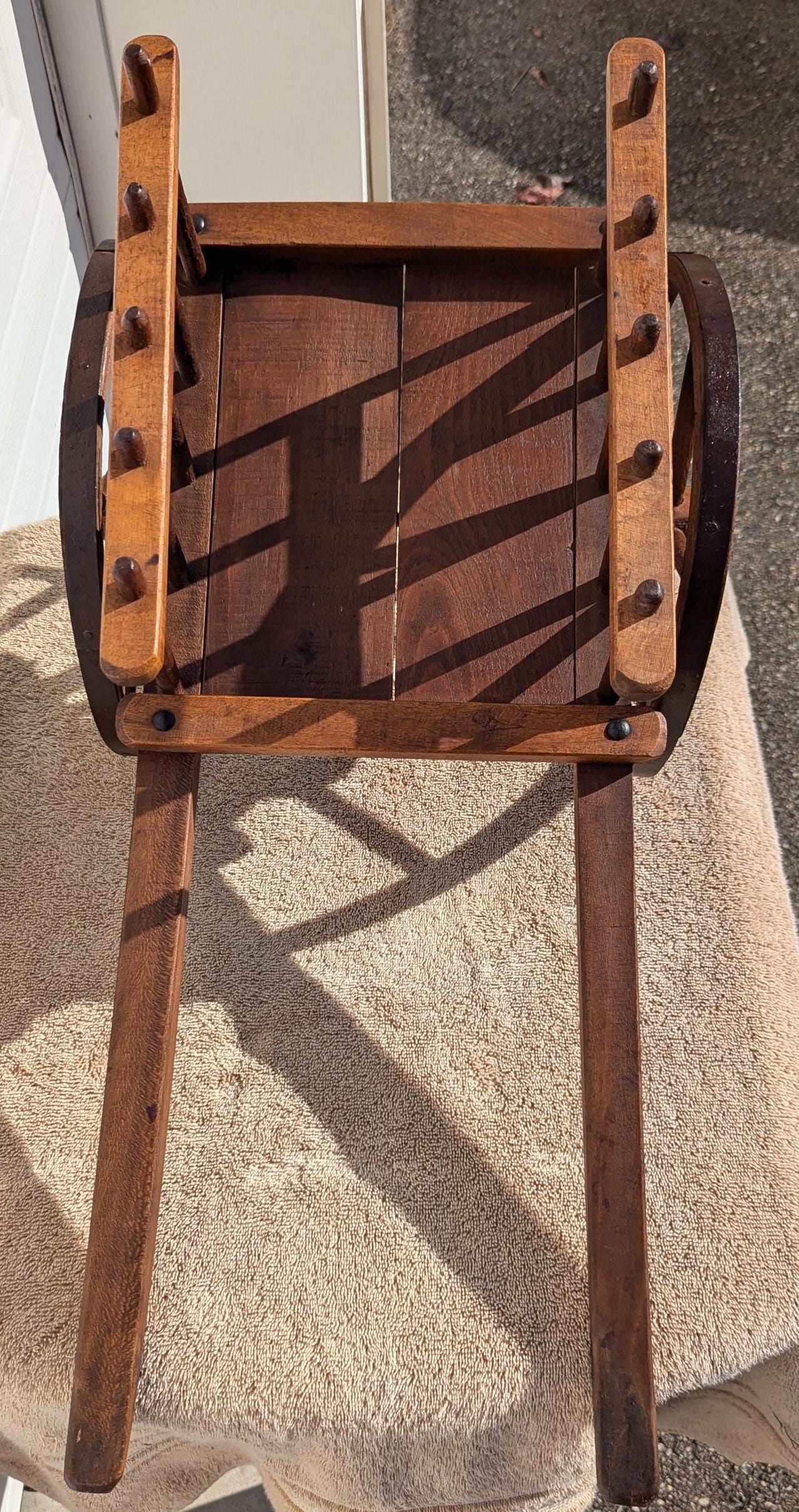 Museum Find! Fantastic RARE 1800's Hand Carved Folk Art Wooden Cart - Etsy