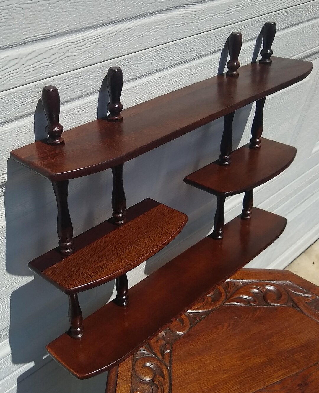 Vintage MCM Wall Shelf Curio Wood Display Shelving Wall Hanging - Etsy