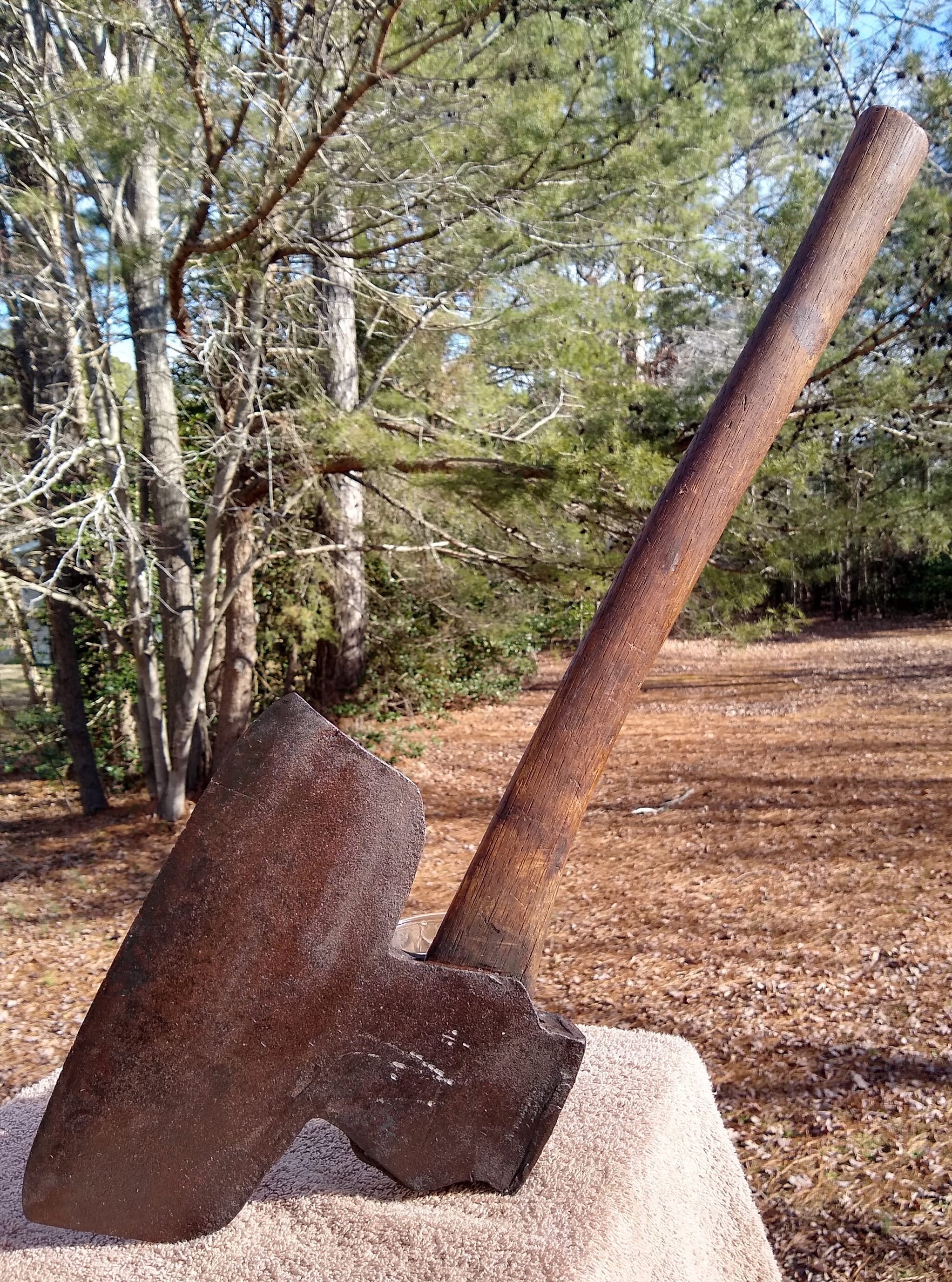 Fantastic Man Cave Decor 1800's Primitive Antique Broad Axe With ...