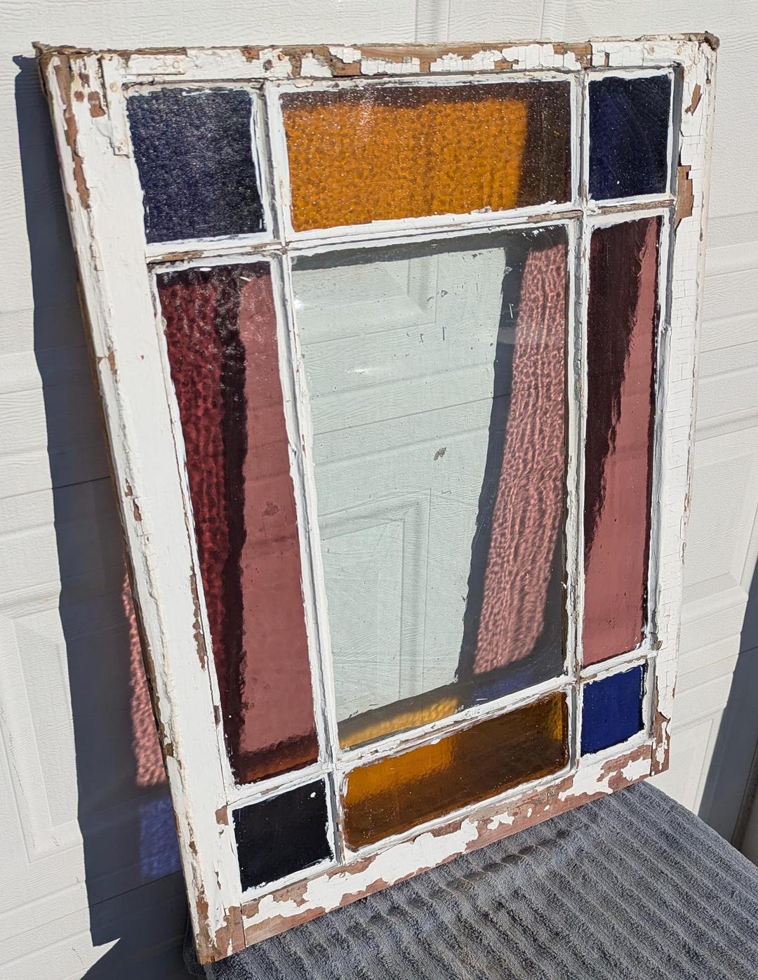 RARE Fantastic Find! Early 1900's Stained & Leaded Glass Window With ...