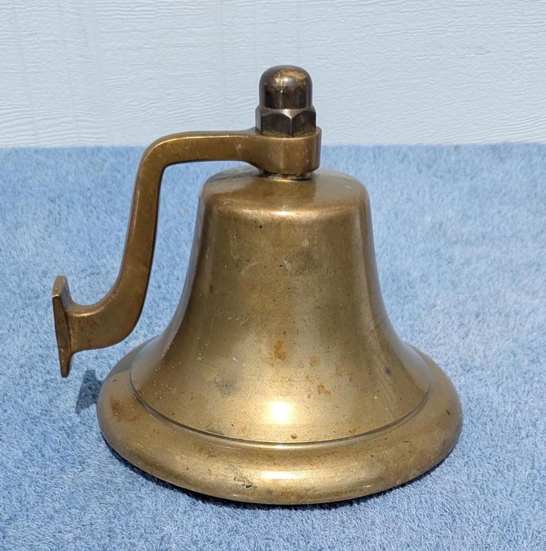 RARE Fantastic Find! Antique Nautical Solid Brass Ships Bell, Fog Bell ...