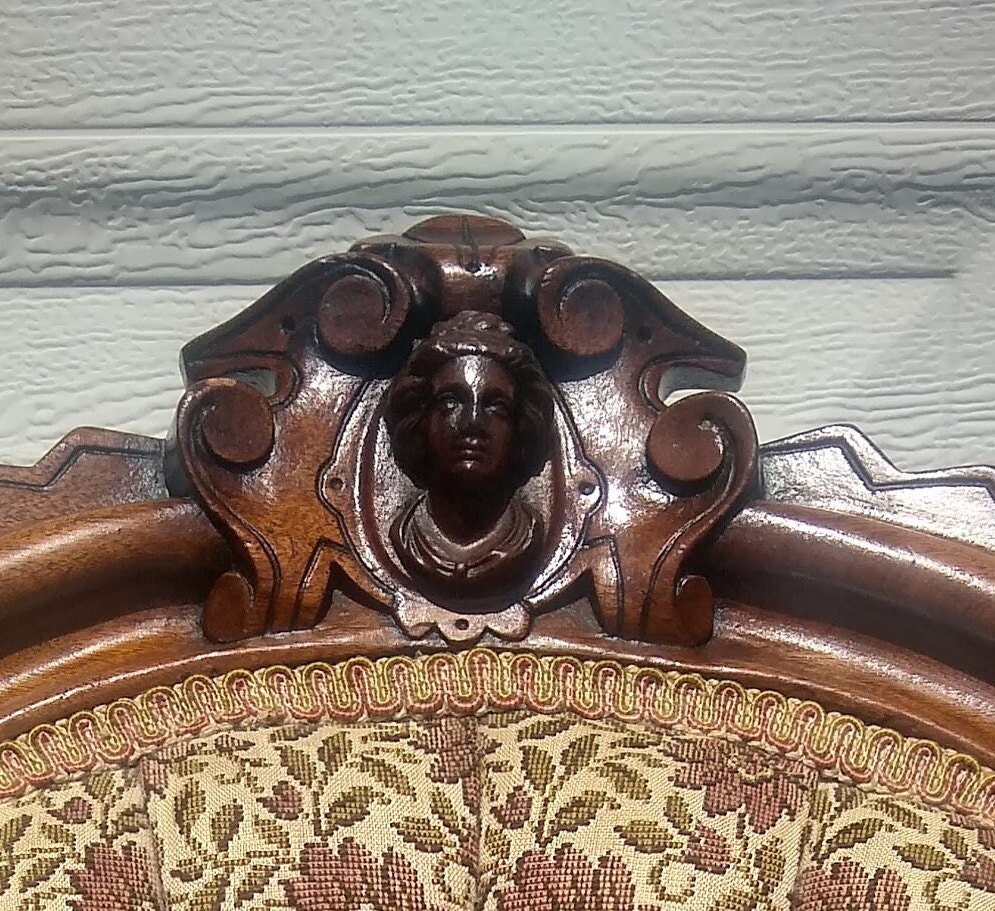 RARE Find Beautiful Antique Victorian Hand Carved Ornate Carved Woman ...