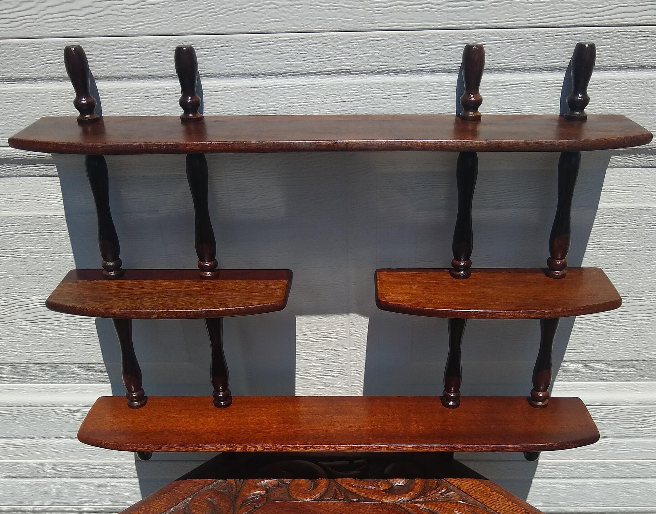 Vintage MCM Wall Shelf Curio Wood Display Shelving Wall - Etsy