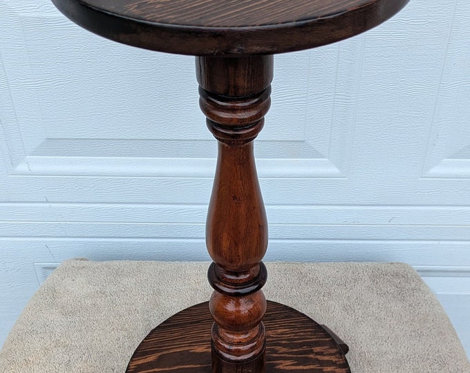 Spindle Stand Table Two Tiered Vintage End Wood Plant Holder - Etsy