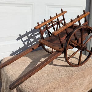 Museum Find! Fantastic RARE 1800's Hand Carved Folk Art Wooden Cart - Etsy