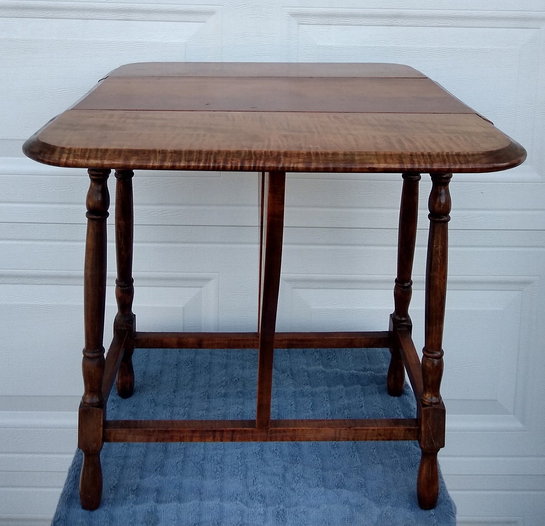Solid Hard Rock Maple Colonial Style Drop Leaf Accent End Table ...