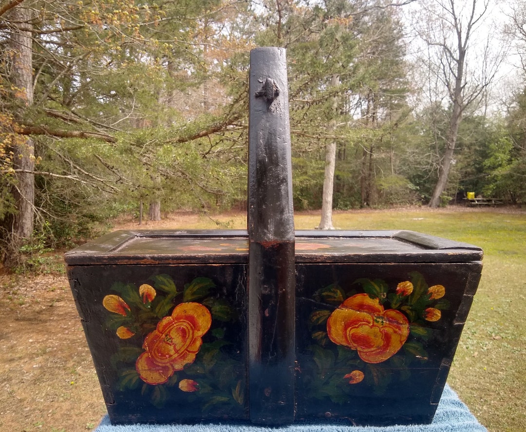 Antique 1800's Gorgeous Hand Painted Ornate Chinese Rice Bucket Wedding ...