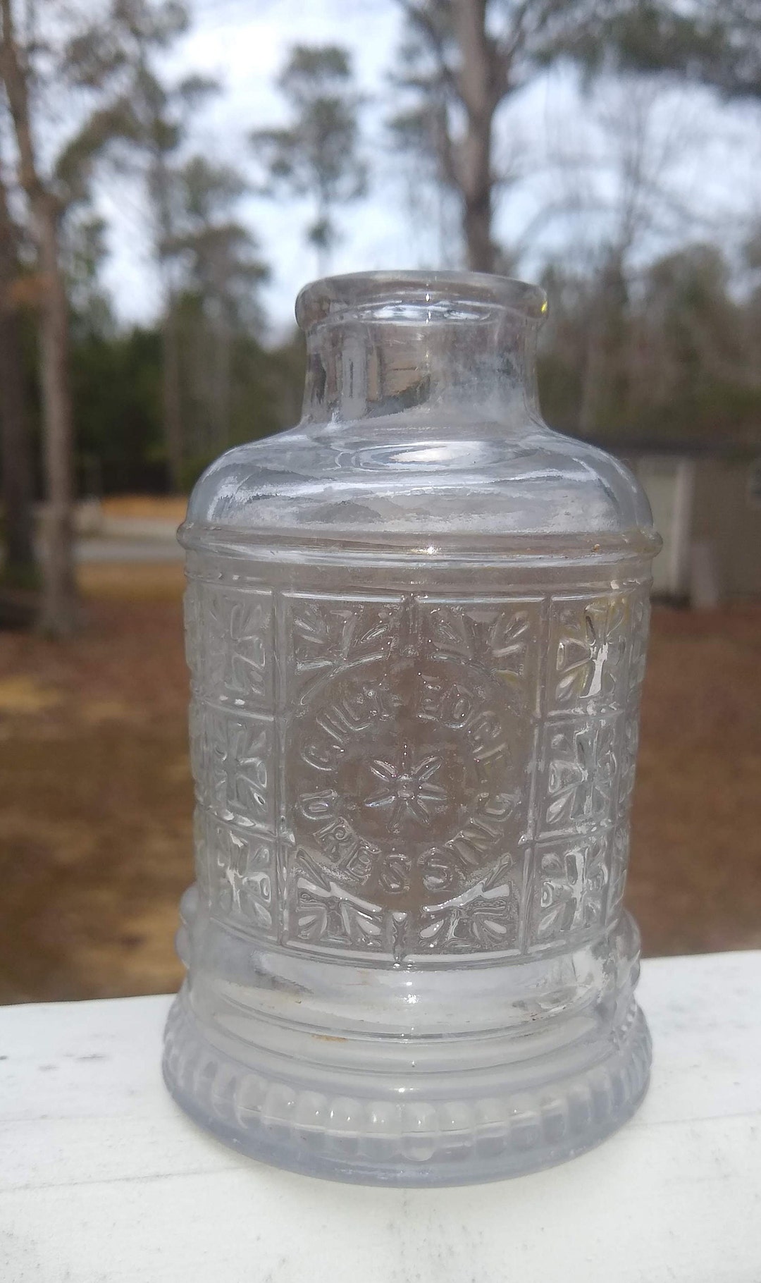Antique Blown 1800's "gilt Edge Dressing" Nicely Embossed Bottle - Etsy