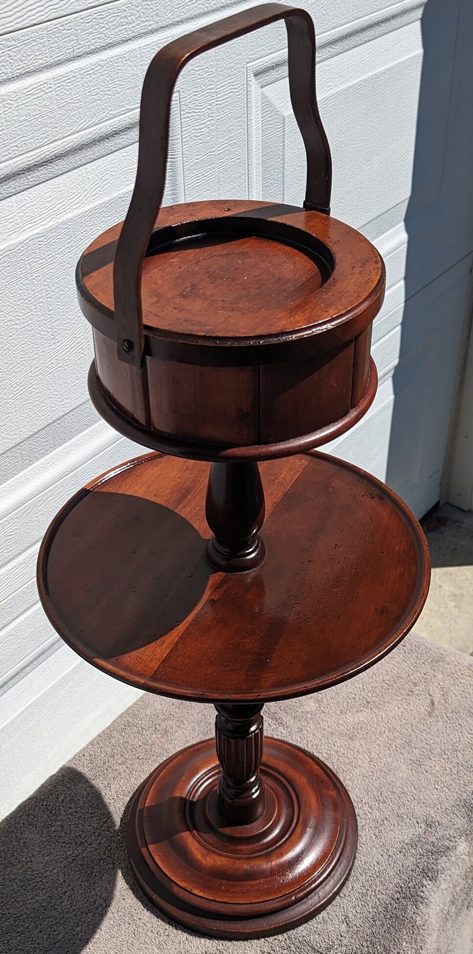 RARE Unique Find Antique Hand Turned Mahogany Pie Crust Table, Smokers ...