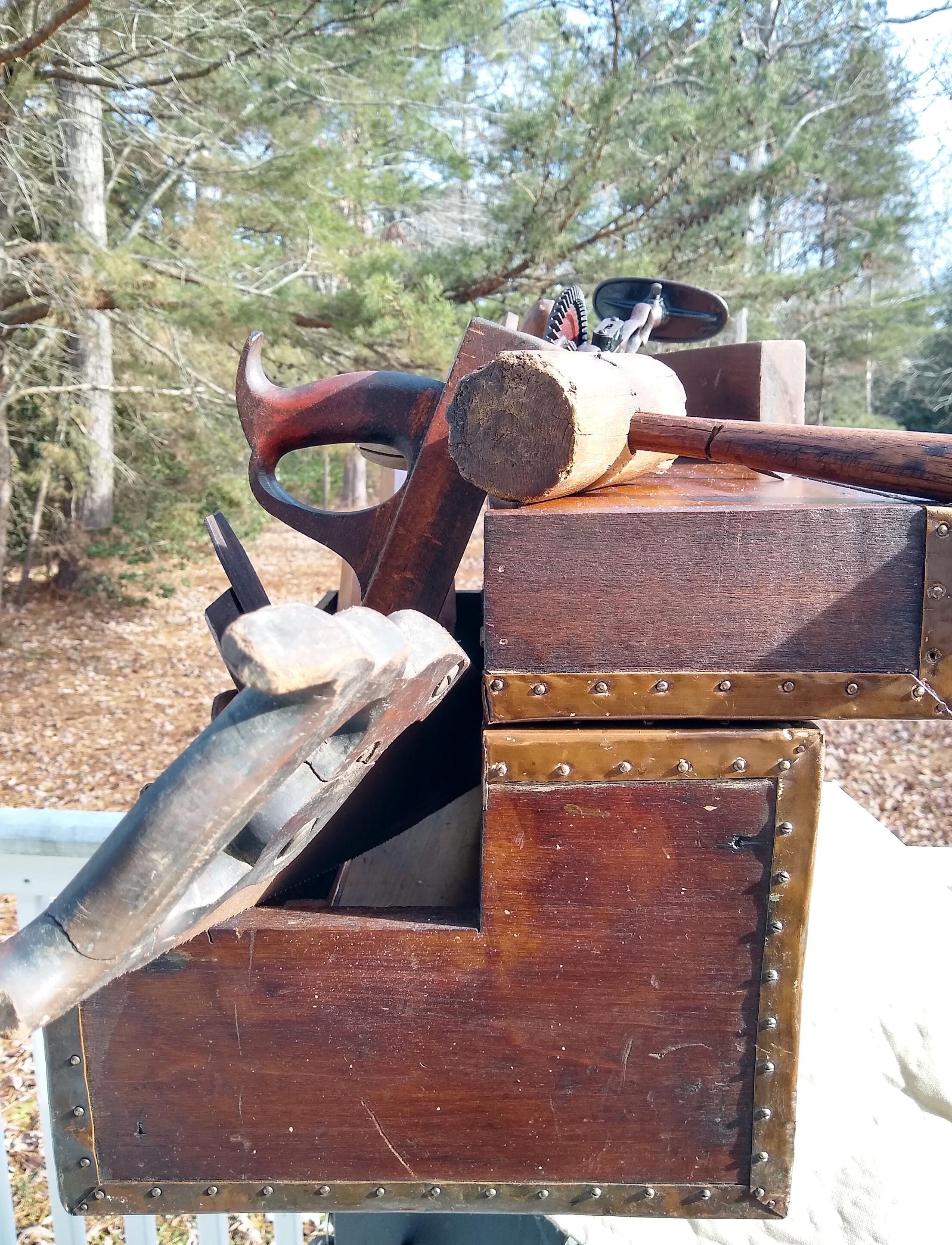 Historical Amazing Early 1900's Hammered Copper Trim Hand Made Tool ...