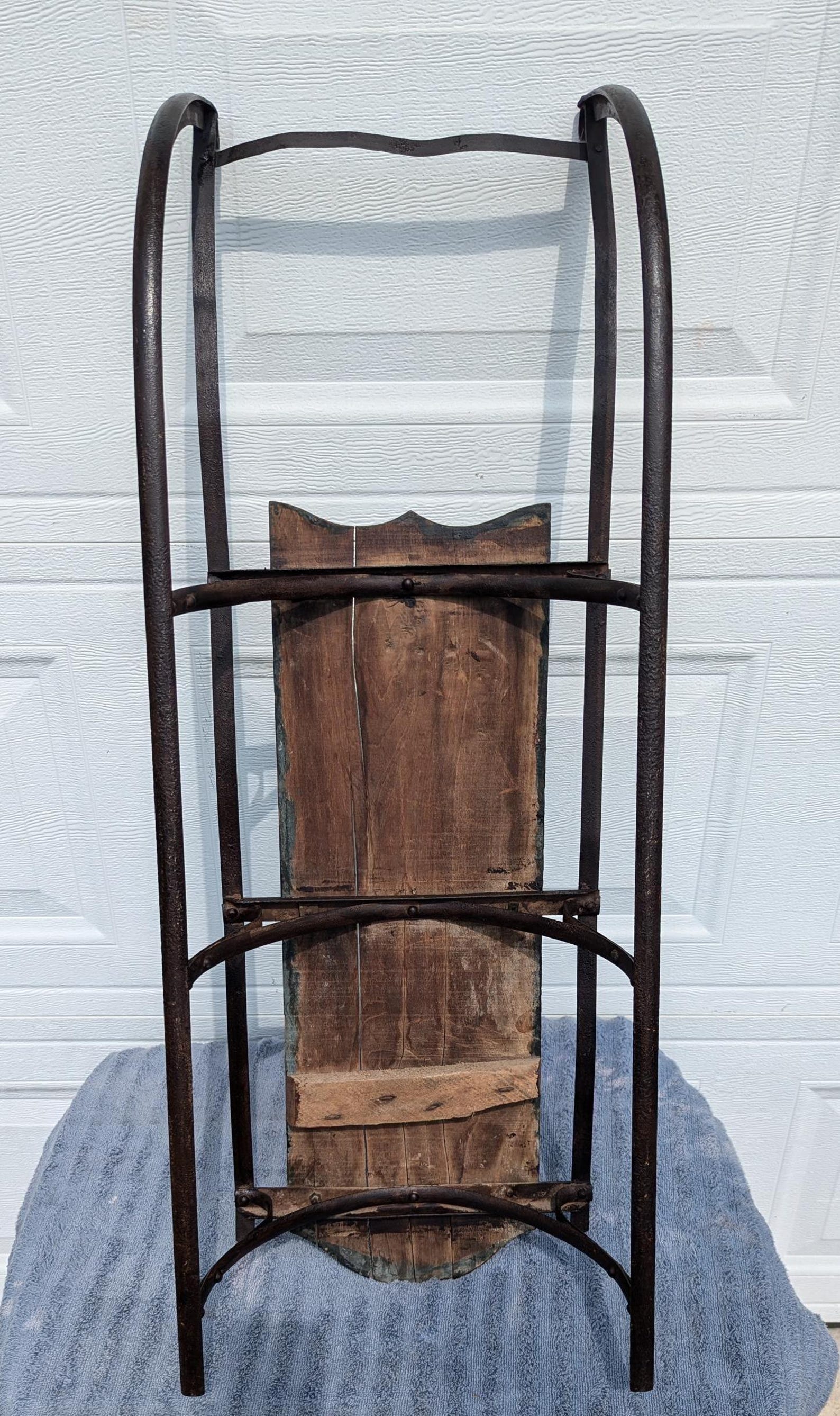 RARE! Fantastic! 1800's Victorian Hand Painted Steel Runner Sled - Etsy