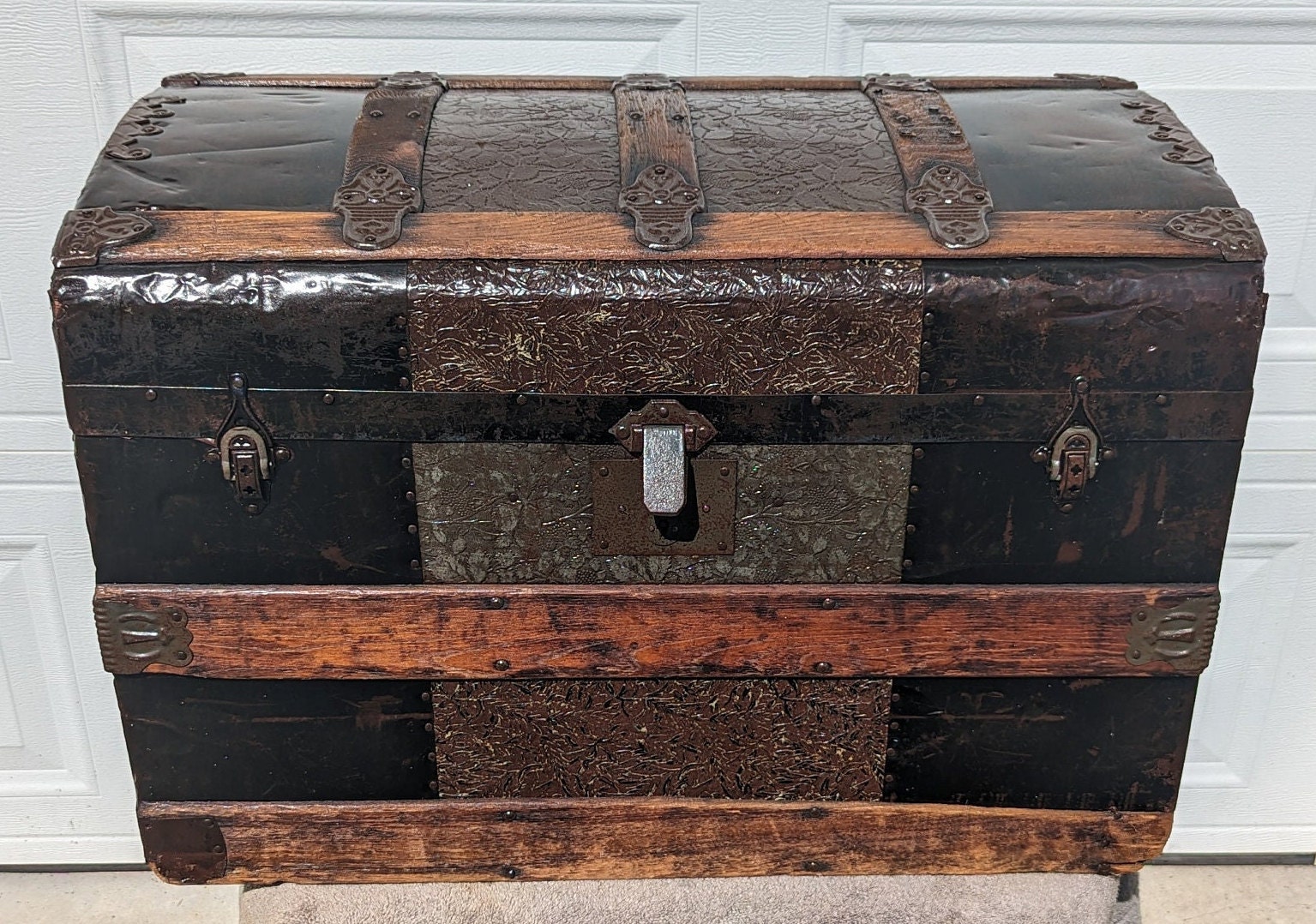 RARE Find! Fantastic 1800's Wood and Tin Immigrant Steamer Trunk ...